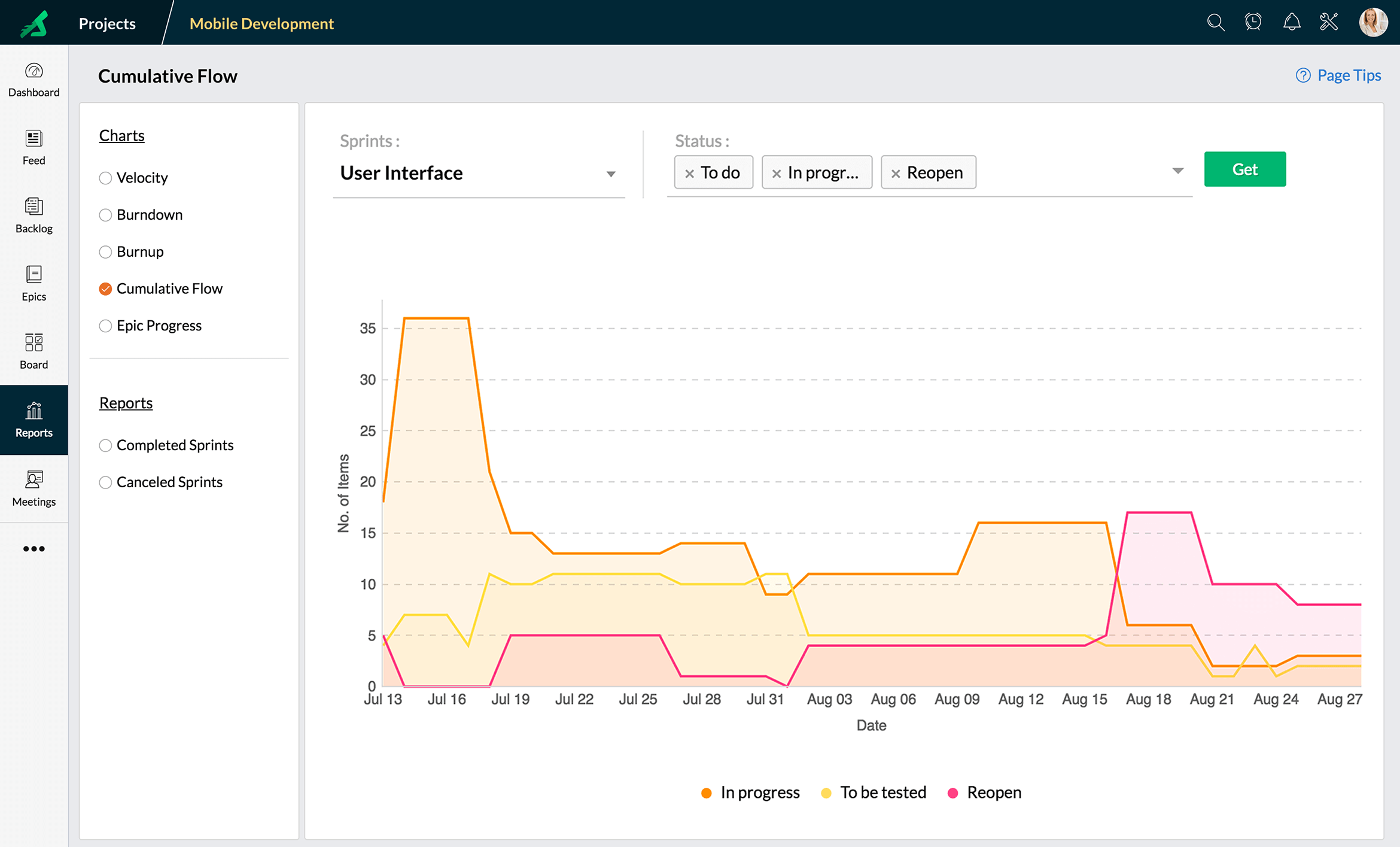 Agile Project Management Tools | Features : Zoho Sprints